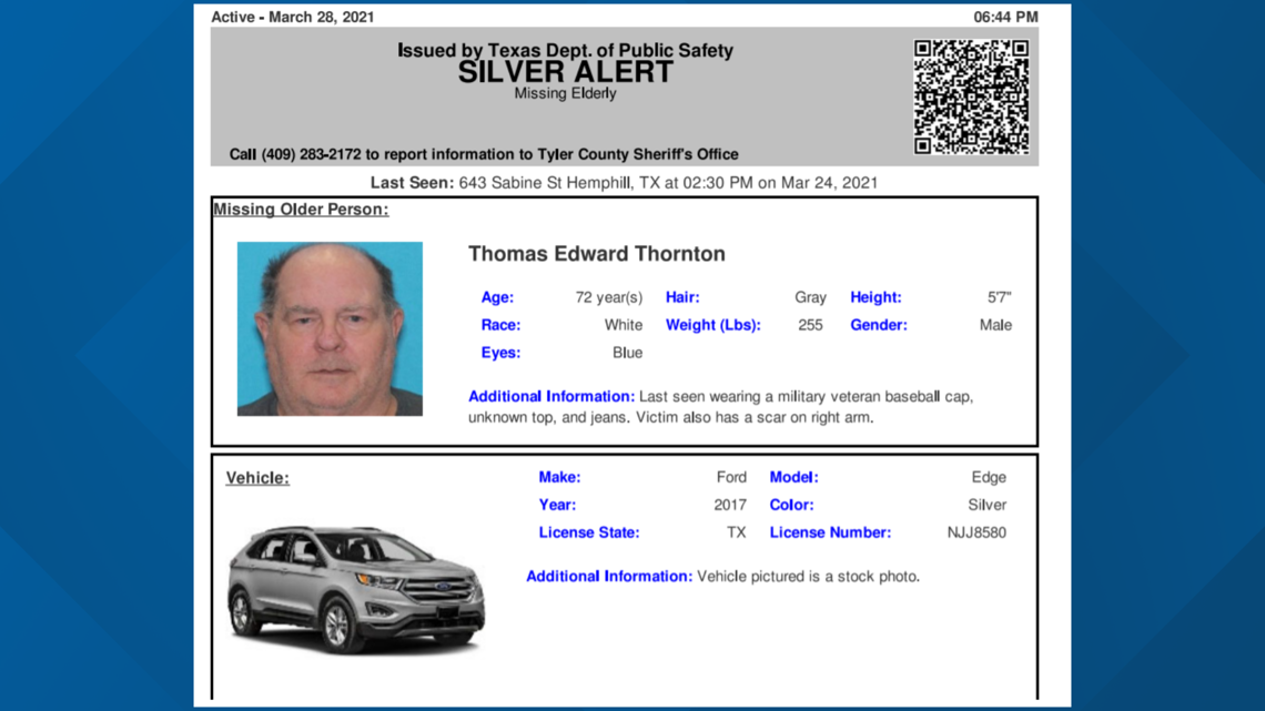 Silver Alert issues for 72-year-old man missing since Wednesday | cbs19.tv