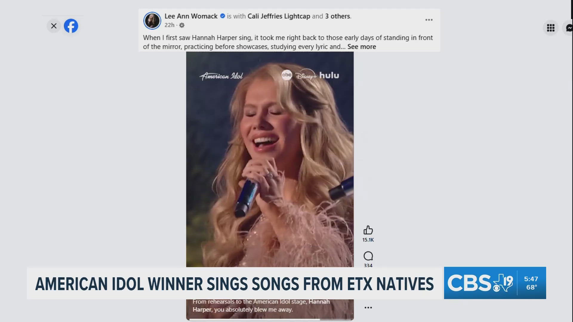 ‘American Idol’ winner Hannah Harper performs songs of East Texas ...