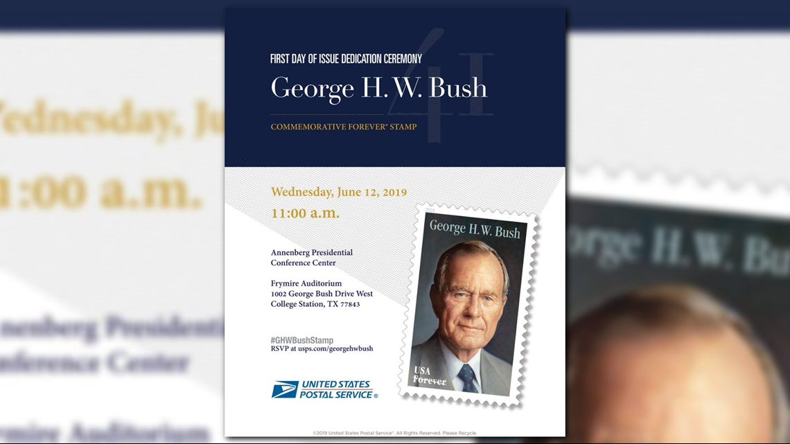 TODAY: USPS to unveil commemorative George H.W. Bush stamp in College ...