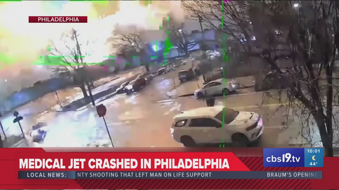Medical jet crashes in Philadelphia | cbs19.tv