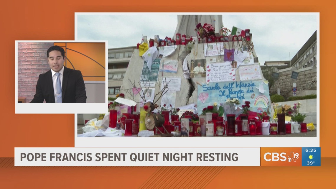 Pope Francis spent quiet night resting | cbs19.tv