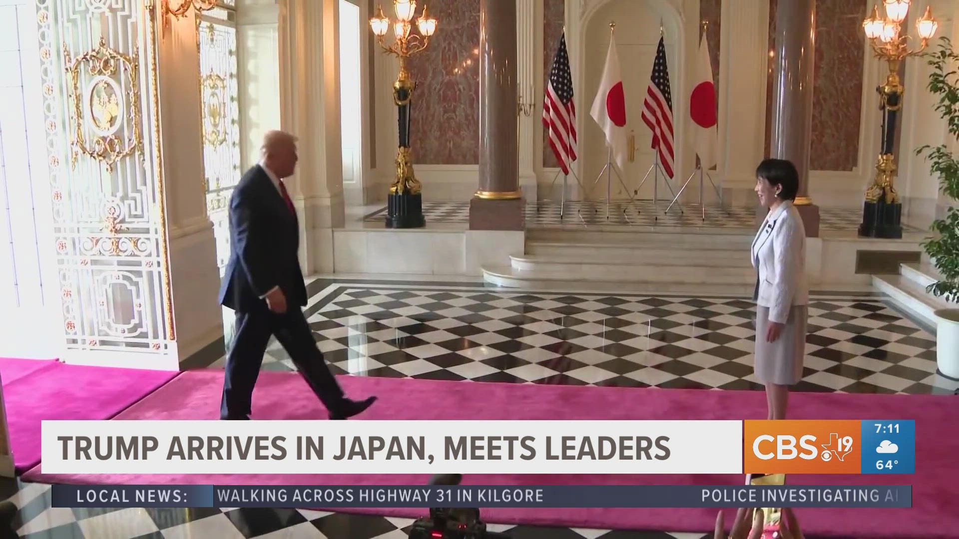 Trump arrives in Japan, meets with leaders | cbs19.tv