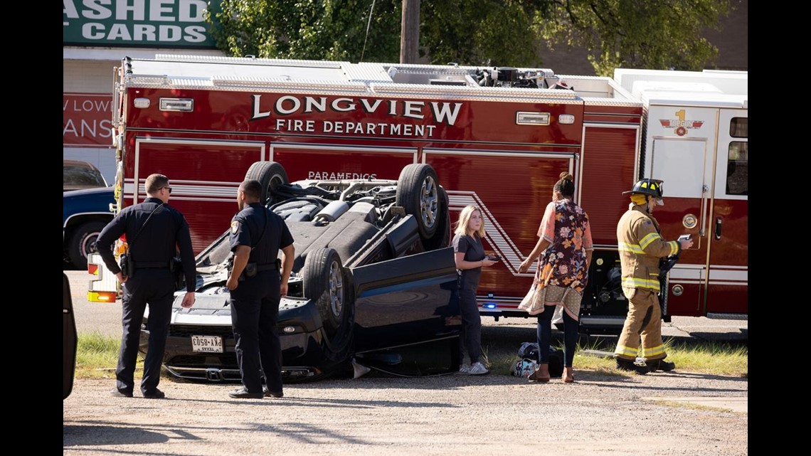No injuries after vehicle crashes, overturns in downtown Longview ...