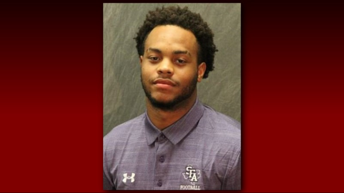 SFA football player hit by stray bullet in Fort Worth | cbs19.tv