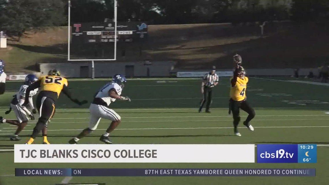 TJC football blanks Cisco College | cbs19.tv