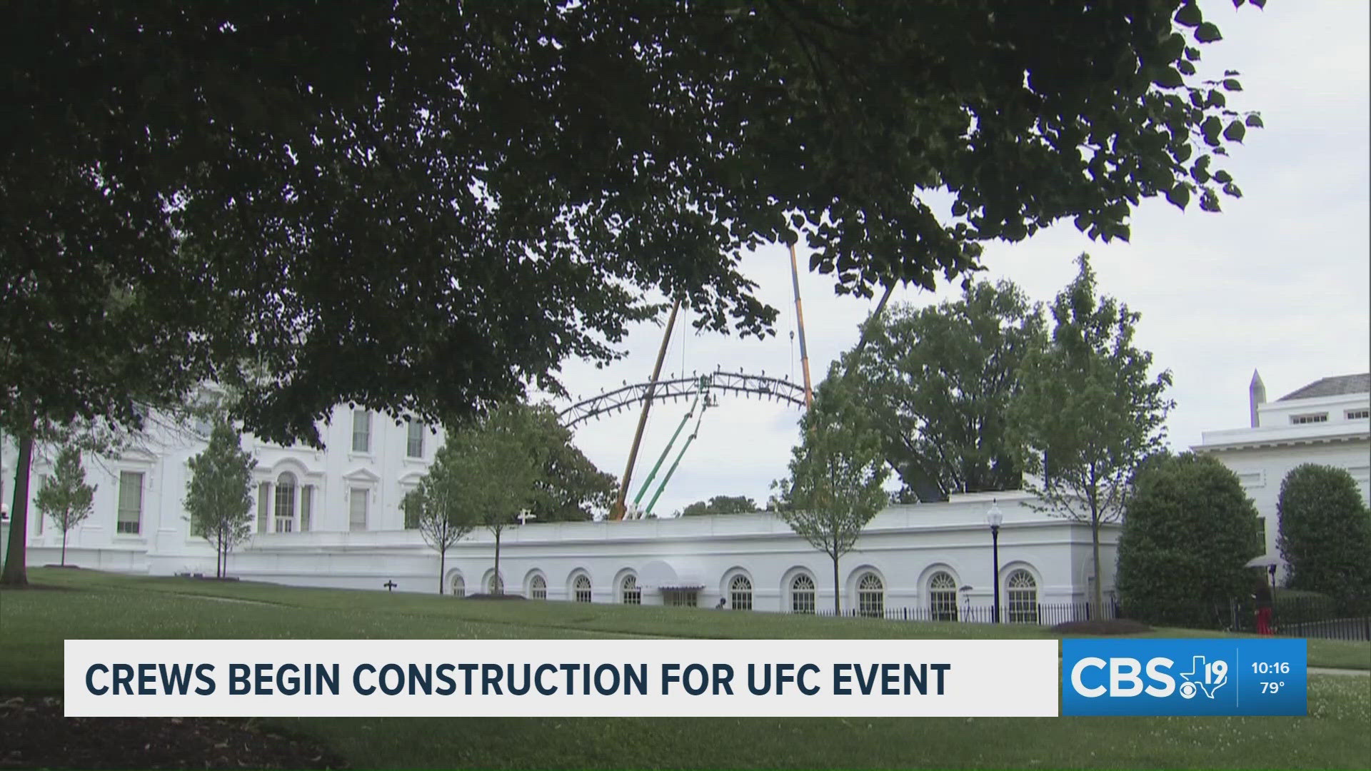 Construction begins for historic UFC event planned on White House South Lawn | cbs19.tv