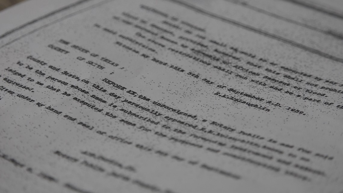 Homeowner describes historic 'racial covenant' found in Tyler | cbs19.tv