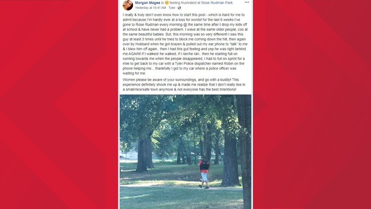 Woman describes stalking incident at Rose Rudman Park | cbs19.tv