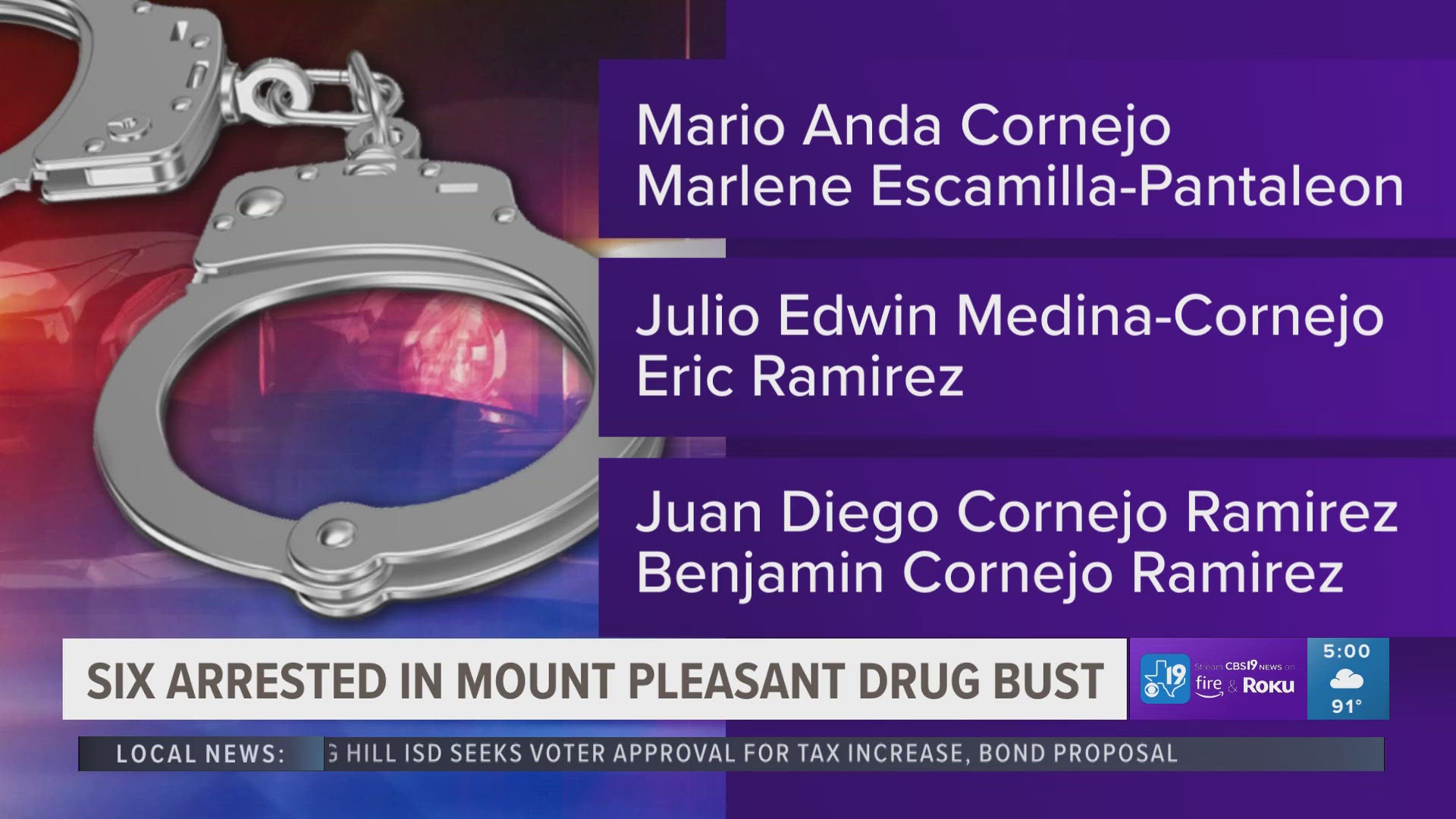 Six arrested in Mount Pleasant drug bust | cbs19.tv