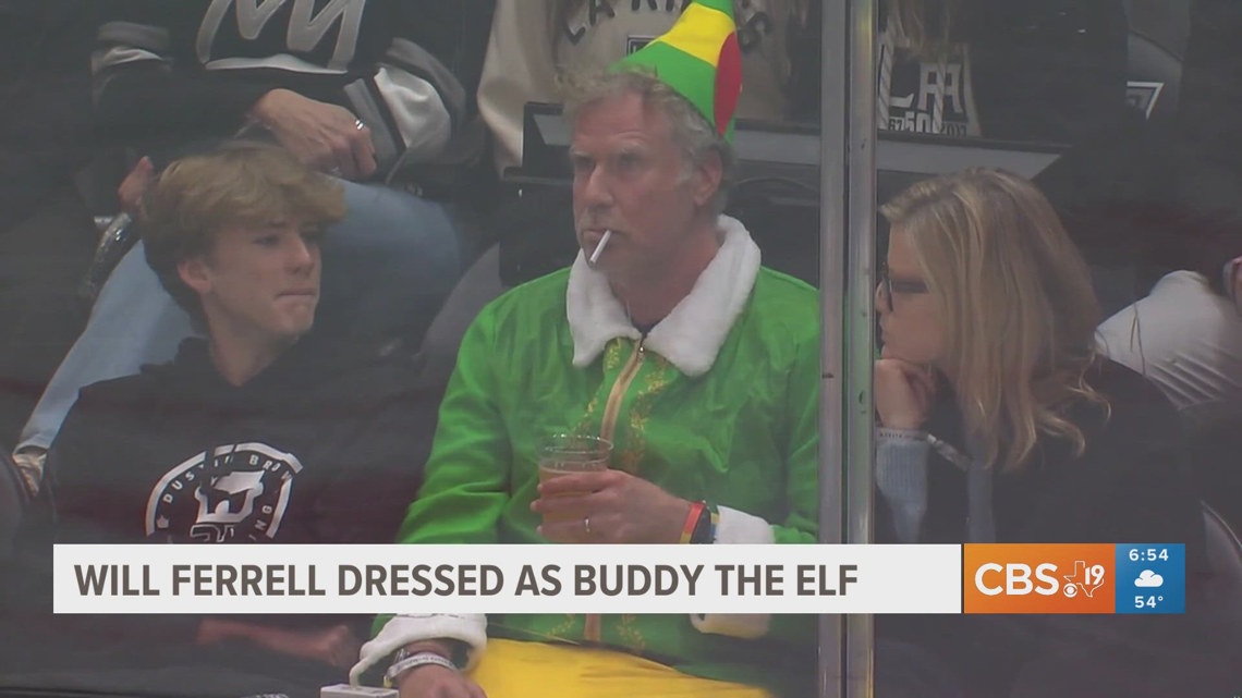 Will Ferrell dresses up as Buddy the Elf during hockey game | cbs19.tv