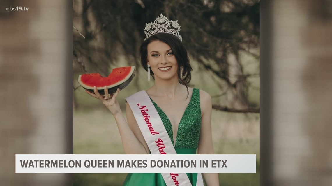 Watermelon Queen makes donation in East Texas | cbs19.tv