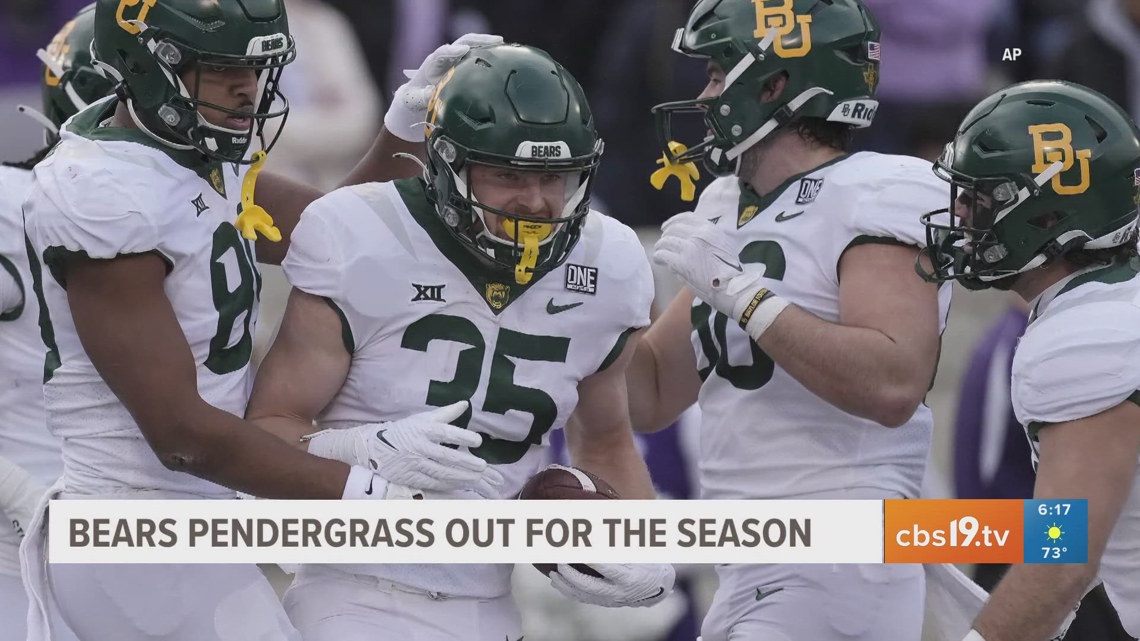 Baylor RB Dawson Pendergrass out for season | cbs19.tv