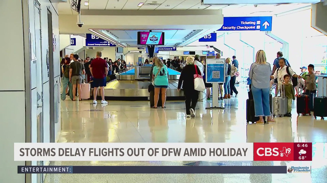 Storms delay flights of DFW amid Memorial Day holiday | cbs19.tv