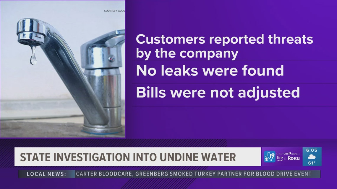 Texas lawmakers request state investigation into Undine Water | cbs19.tv