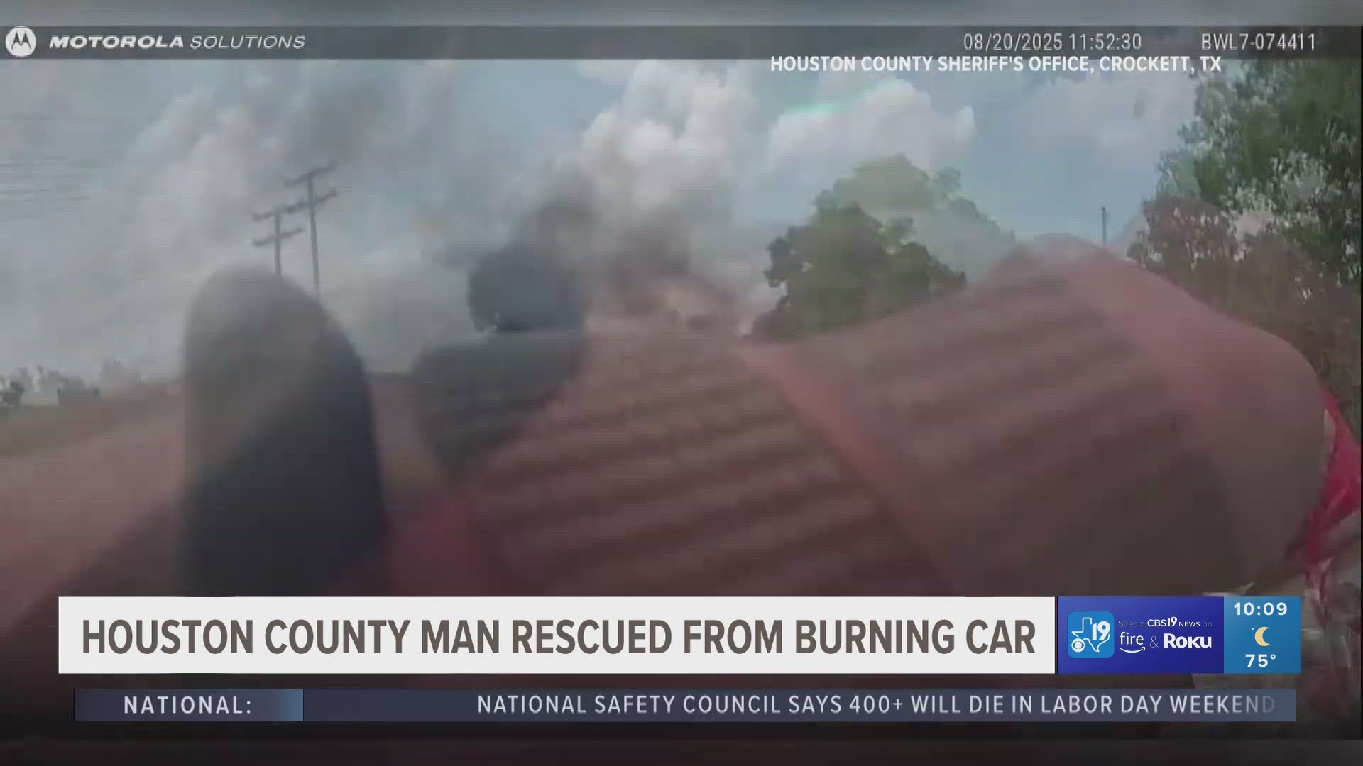 VIDEO: Houston County man rescued from burning car by deputy and ...