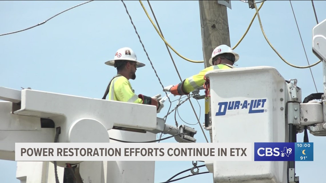 Crews still working to restore power to thousands of East Texans | cbs19.tv