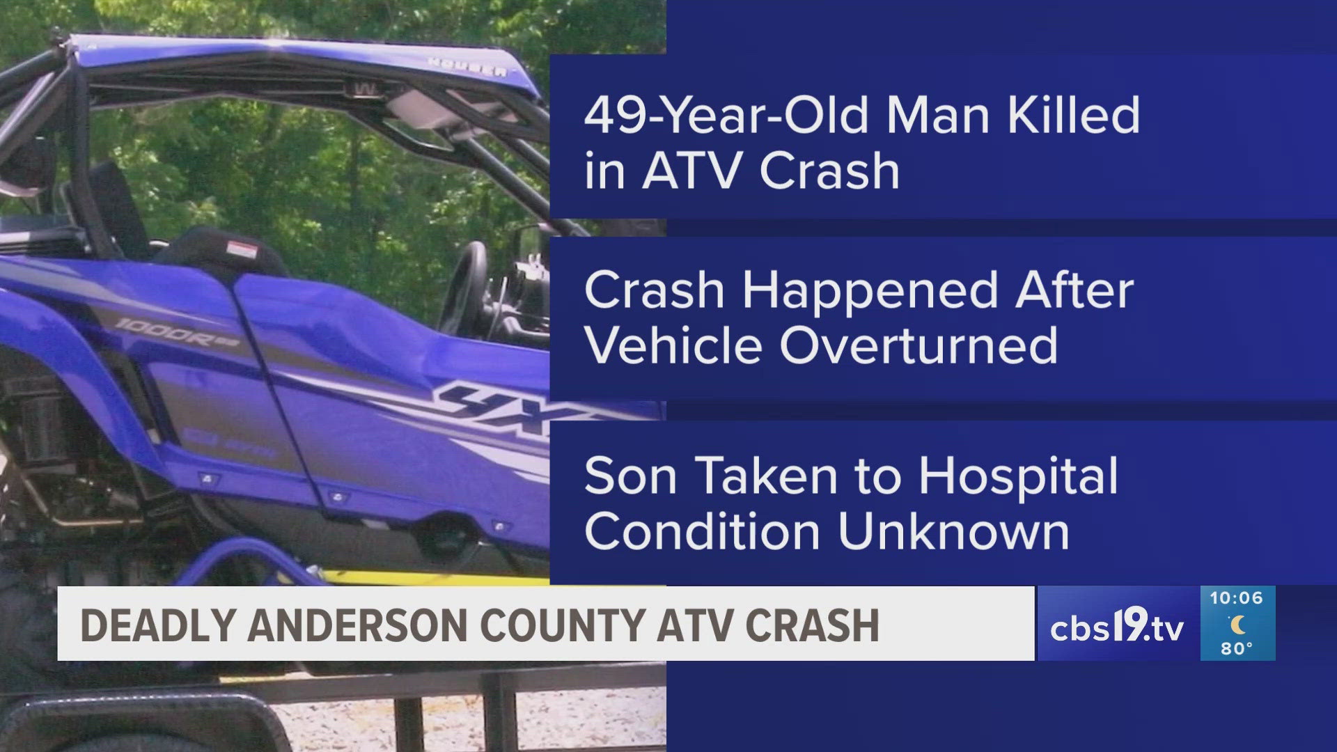 49-year-old Palestine man killed in ATV crash on Wednesday | cbs19.tv