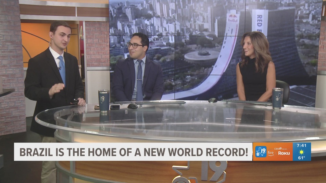 Brazilian holds world record for tallest drop-in on a temporary ...