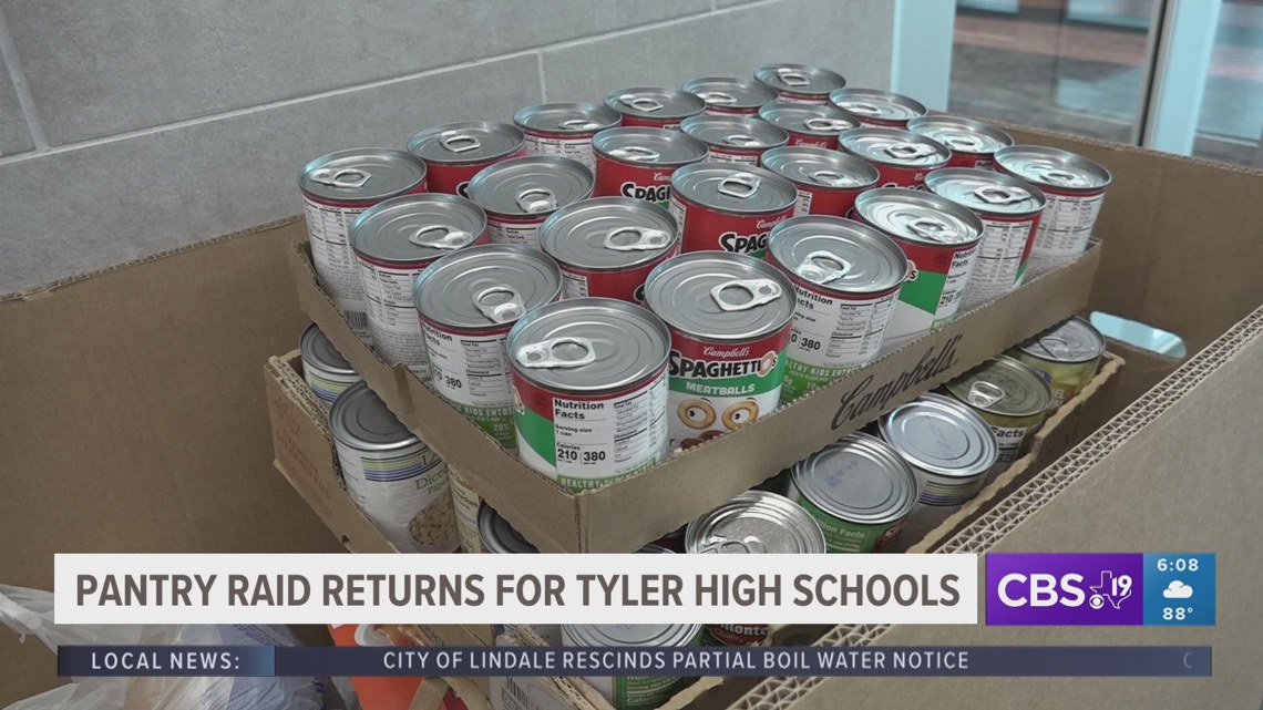 Tyler ISD schools team up for 34th annual Pantry Raid fundraiser | cbs19.tv