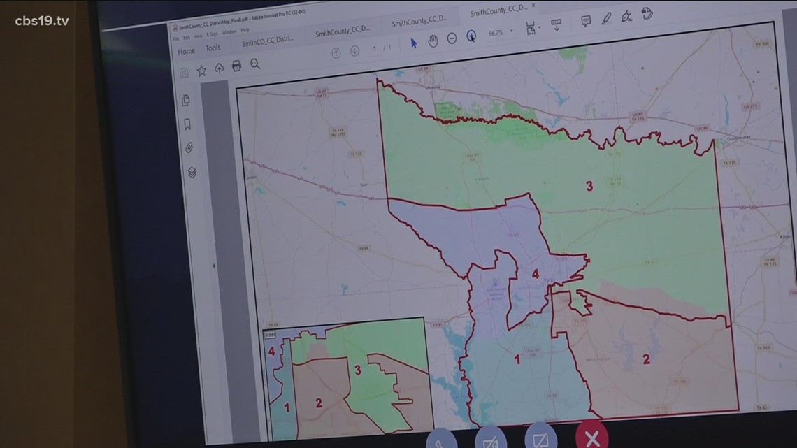 Smith County commissioners vote on, approve new redistricting map ...