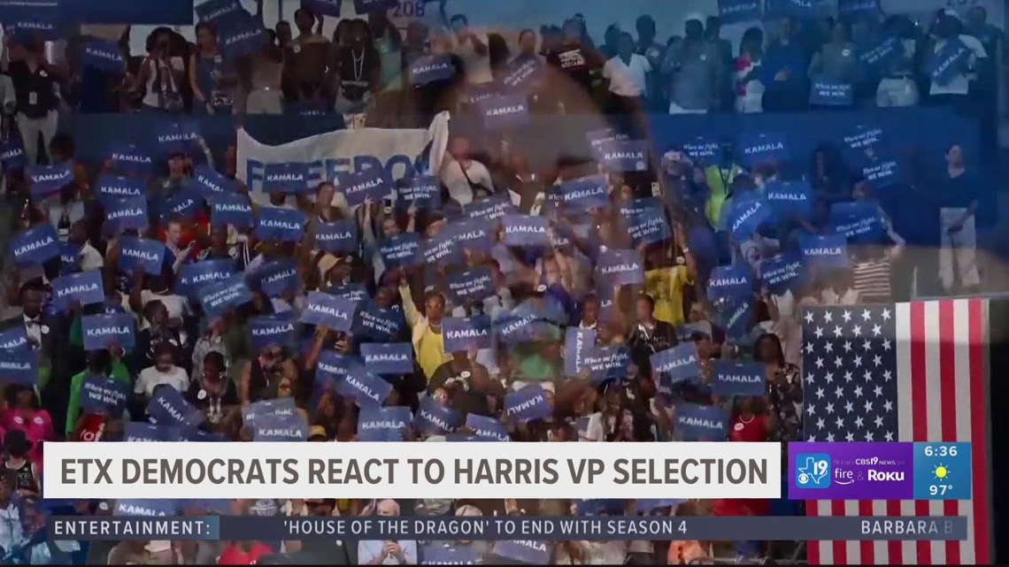 East Texas delegates react to Kamala Harris' VP running mate | cbs19.tv