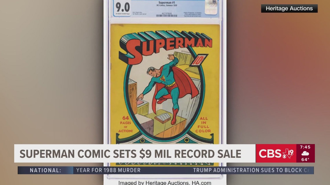 Superman comic sets $9 million record sale | cbs19.tv
