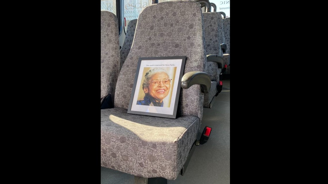 Tyler Transit celebrates Rosa Parks with designated seat | cbs19.tv