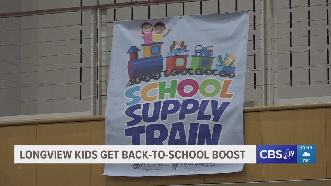 East Texas families receive free supplies at School Supply Train | cbs19.tv