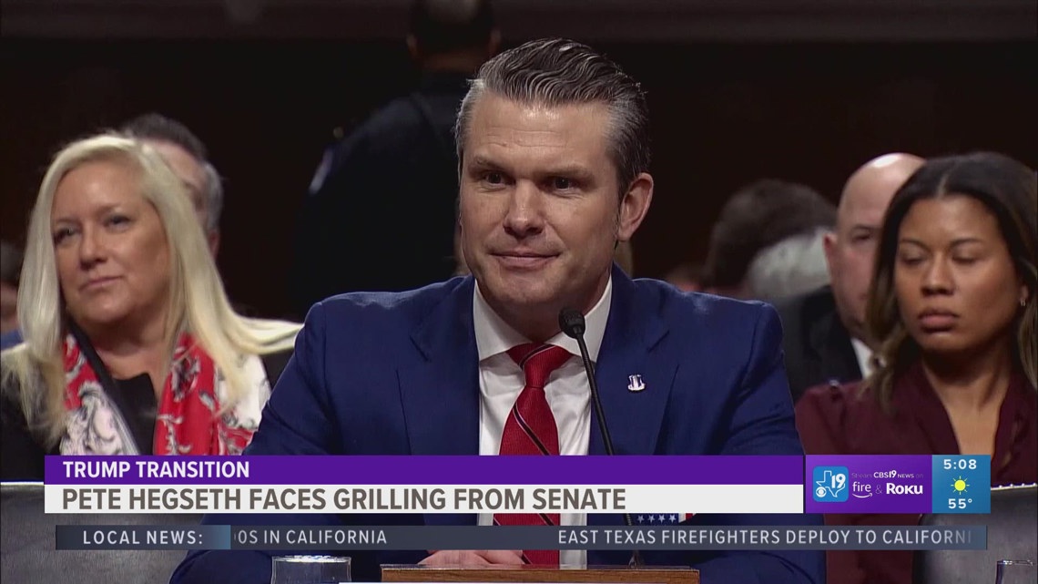 Pete Hegseth grilled by Senate in confirmation hearing | cbs19.tv