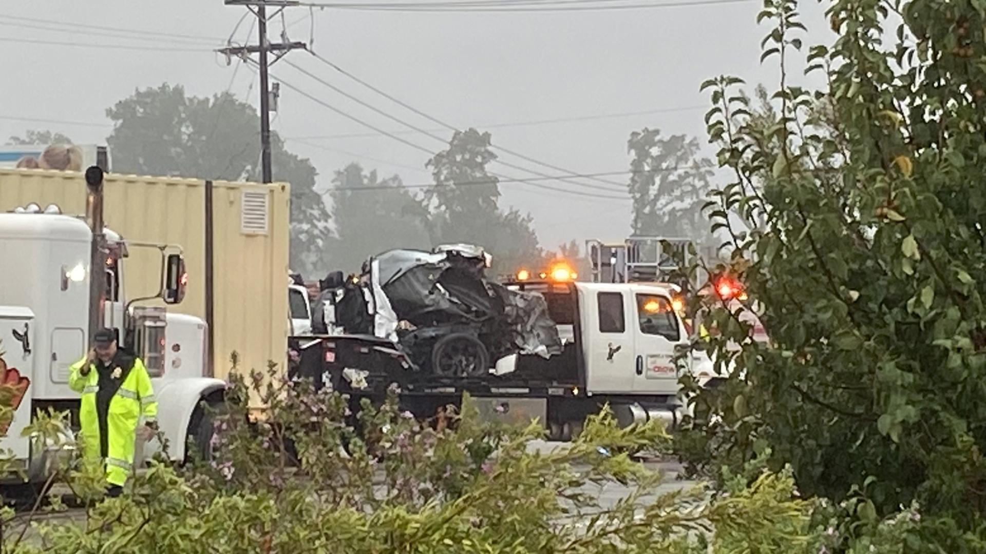 Injuries reported after crash involving overturned tanker truck shuts ...