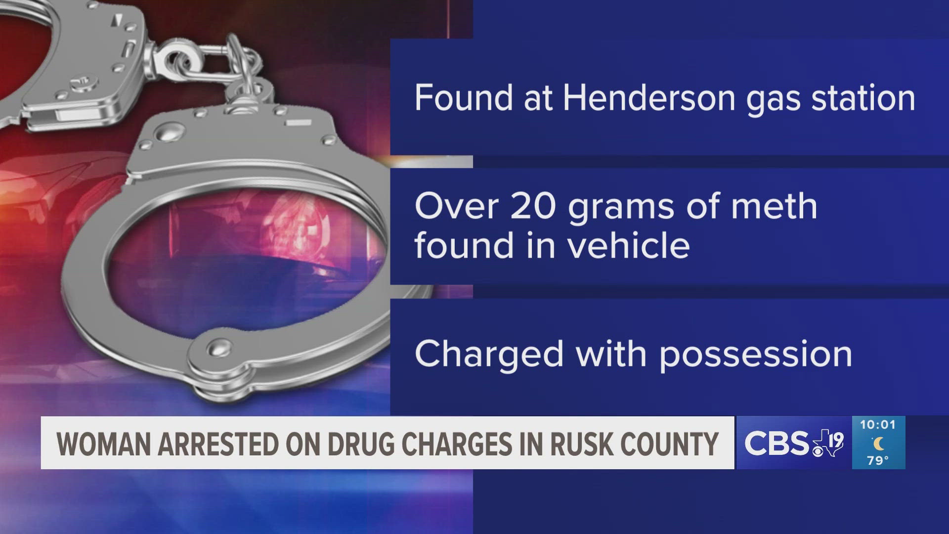 East Texas woman arrested drug charges after deputies locate suspicious ...