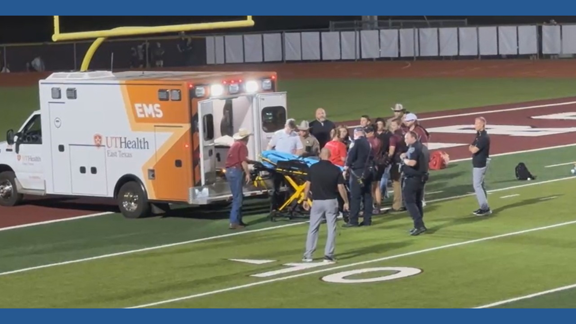 Rusk High School player hospitalized after on-field injury | cbs19.tv
