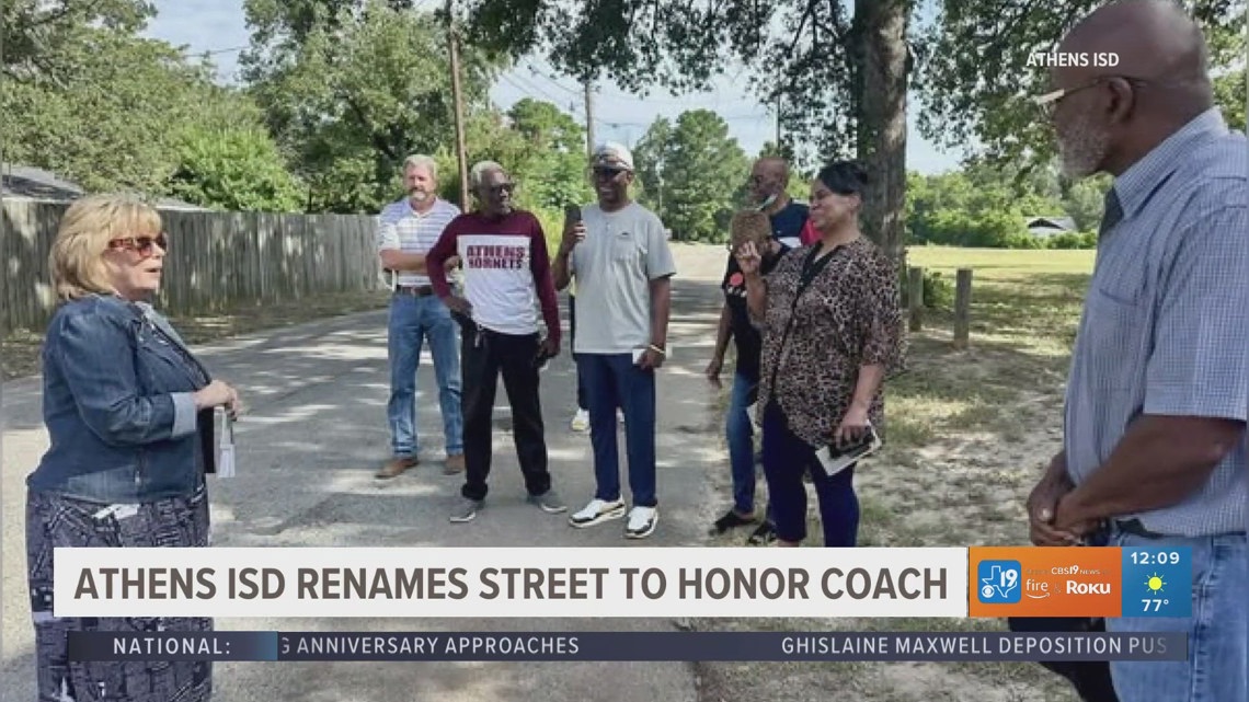 Athens ISD renames street to honor coach | cbs19.tv