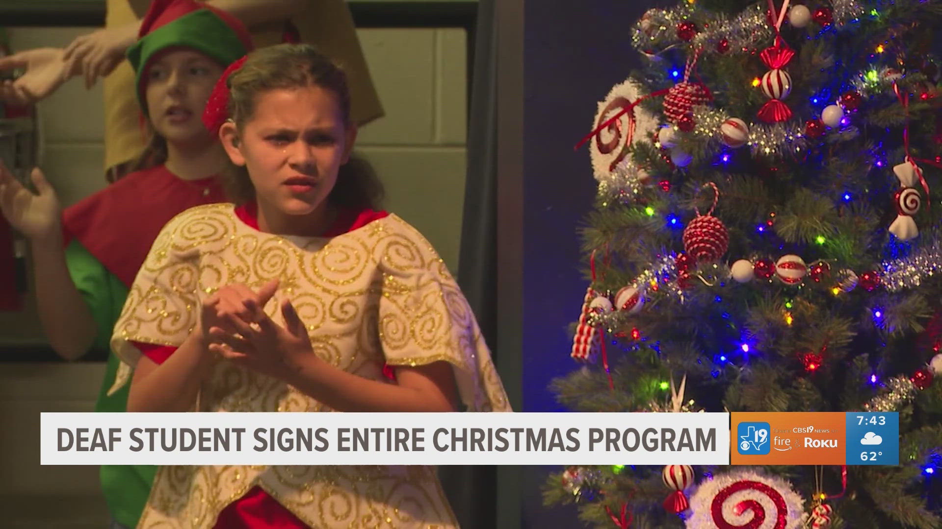 Deaf student signs entire Christmas program | cbs19.tv