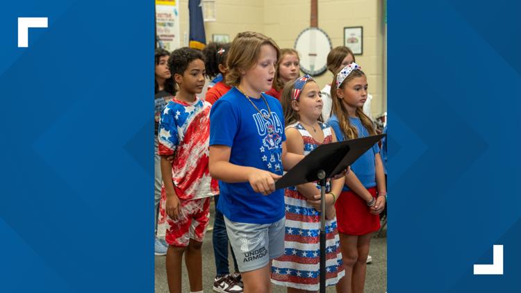 Jack Elementary school holds student-led Patriot Day ceremony | cbs19.tv