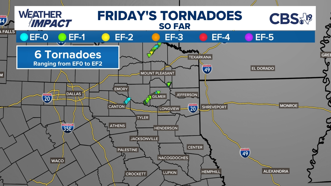 Tornadoes strike East Texas, cause injury and damage to homes | cbs19.tv