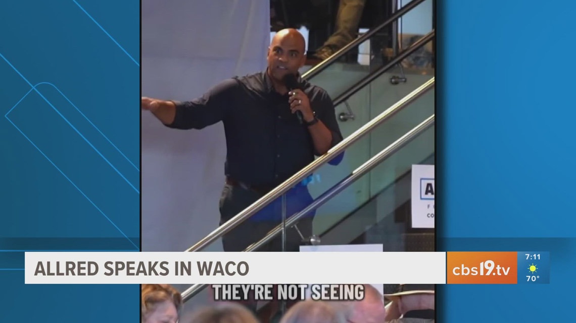 Former Congressman Colin Allred speaks in Waco | cbs19.tv