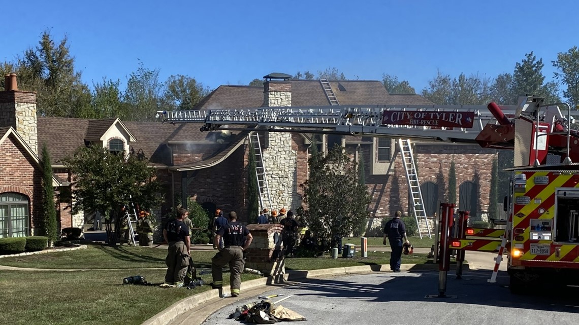 Firefighter who injured his back while battling house fire in Tyler's ...