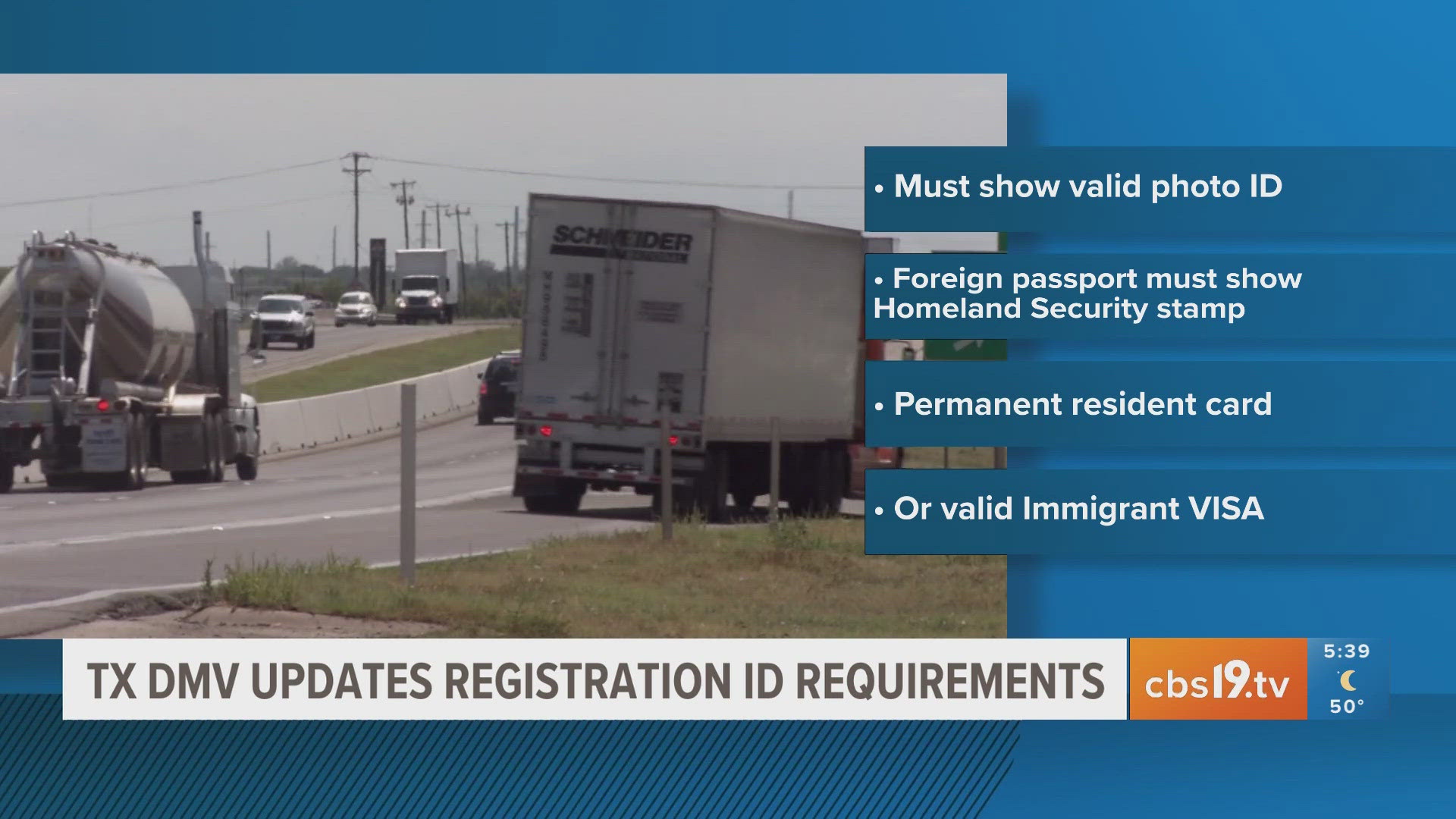 Texas DMV updates registration ID requirements | cbs19.tv