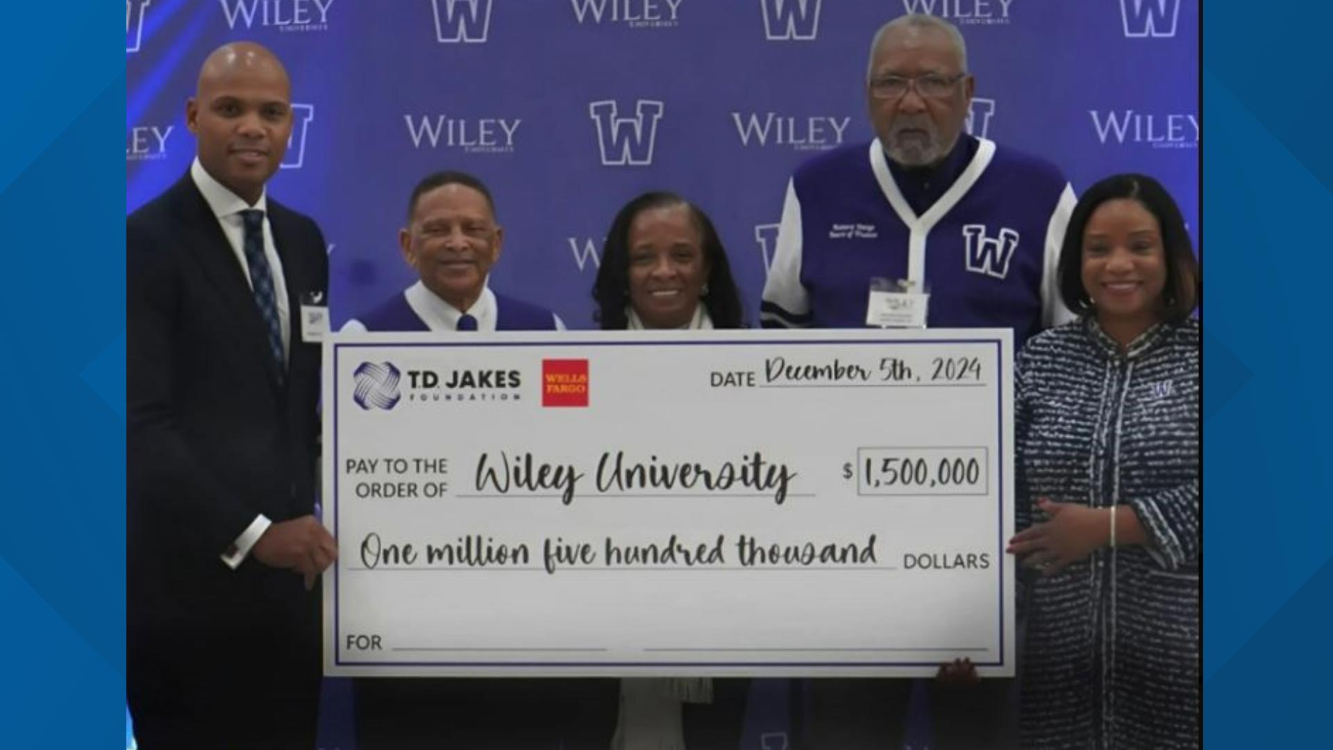 Wiley University receives $1.5 million from T.D. Jakes Foundation ...