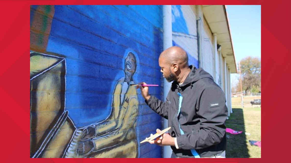 Muralist donates time and talent to bring more art to Tyler | cbs19.tv