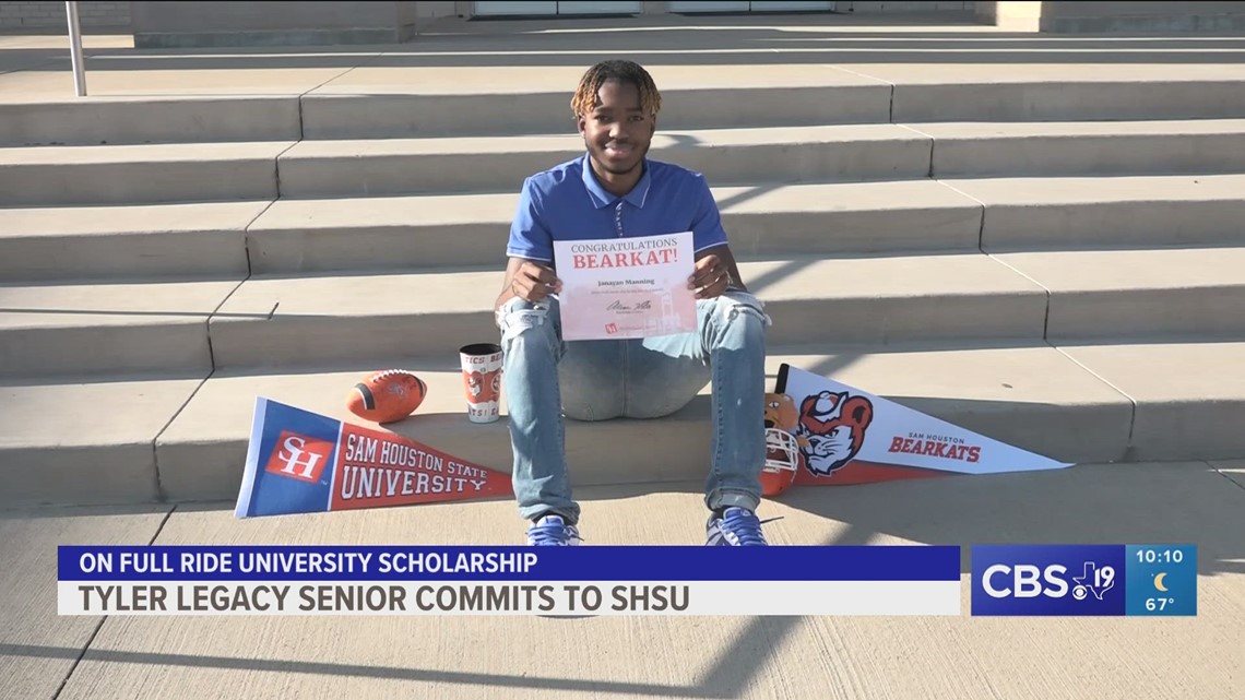 Tyler Legacy senior commits to Sam Houston State with scholarship ...
