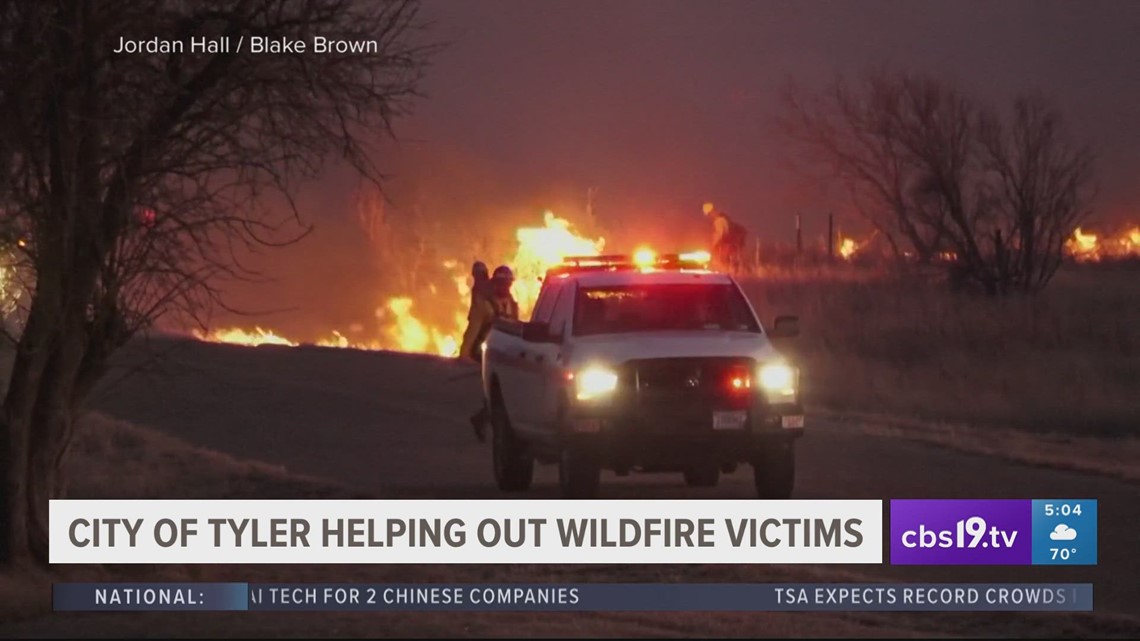 City of Tyler accepting donations to help wildfire victims | cbs19.tv