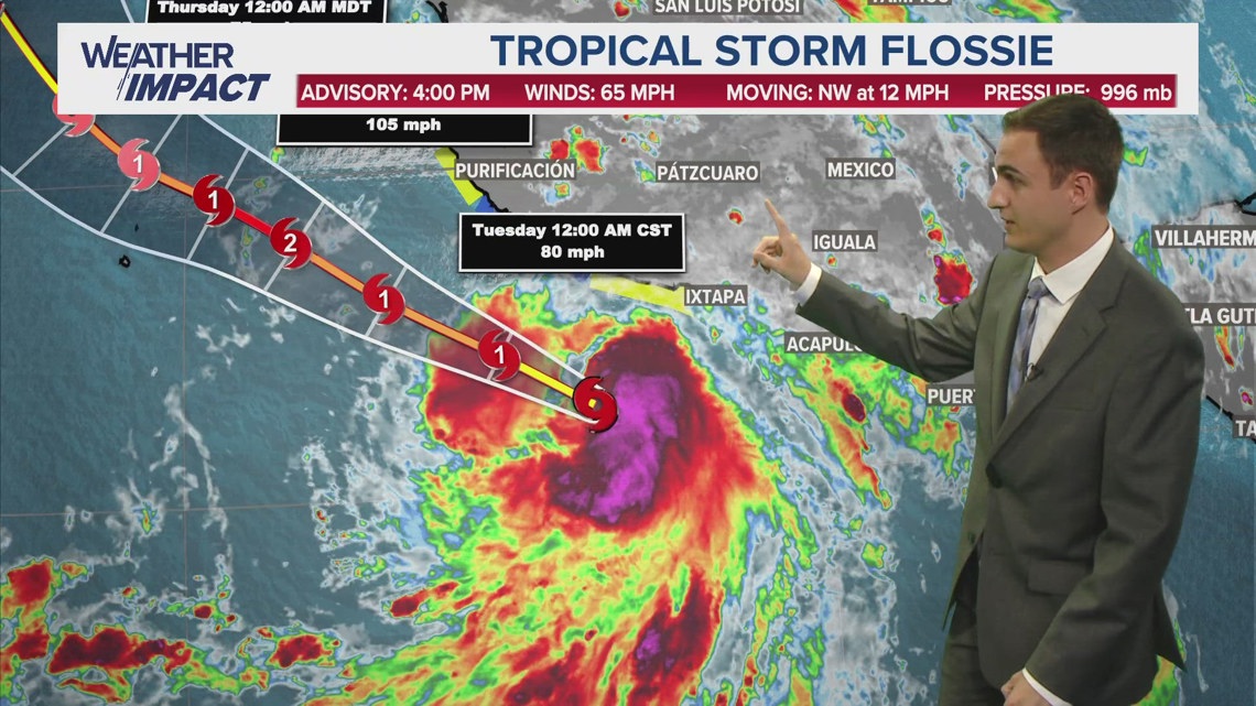 Tropical Storm Flossie to peak at Category 2 hurricane, dissipate in ...
