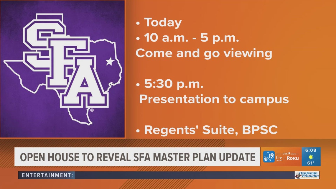 Open House to reveal SFA master plan update | cbs19.tv