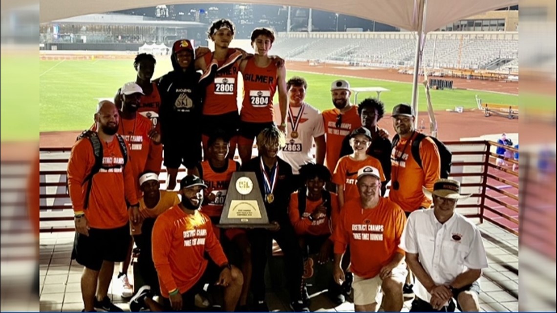 Gilmer celebrates the Class 4A track and field state champions | cbs19.tv