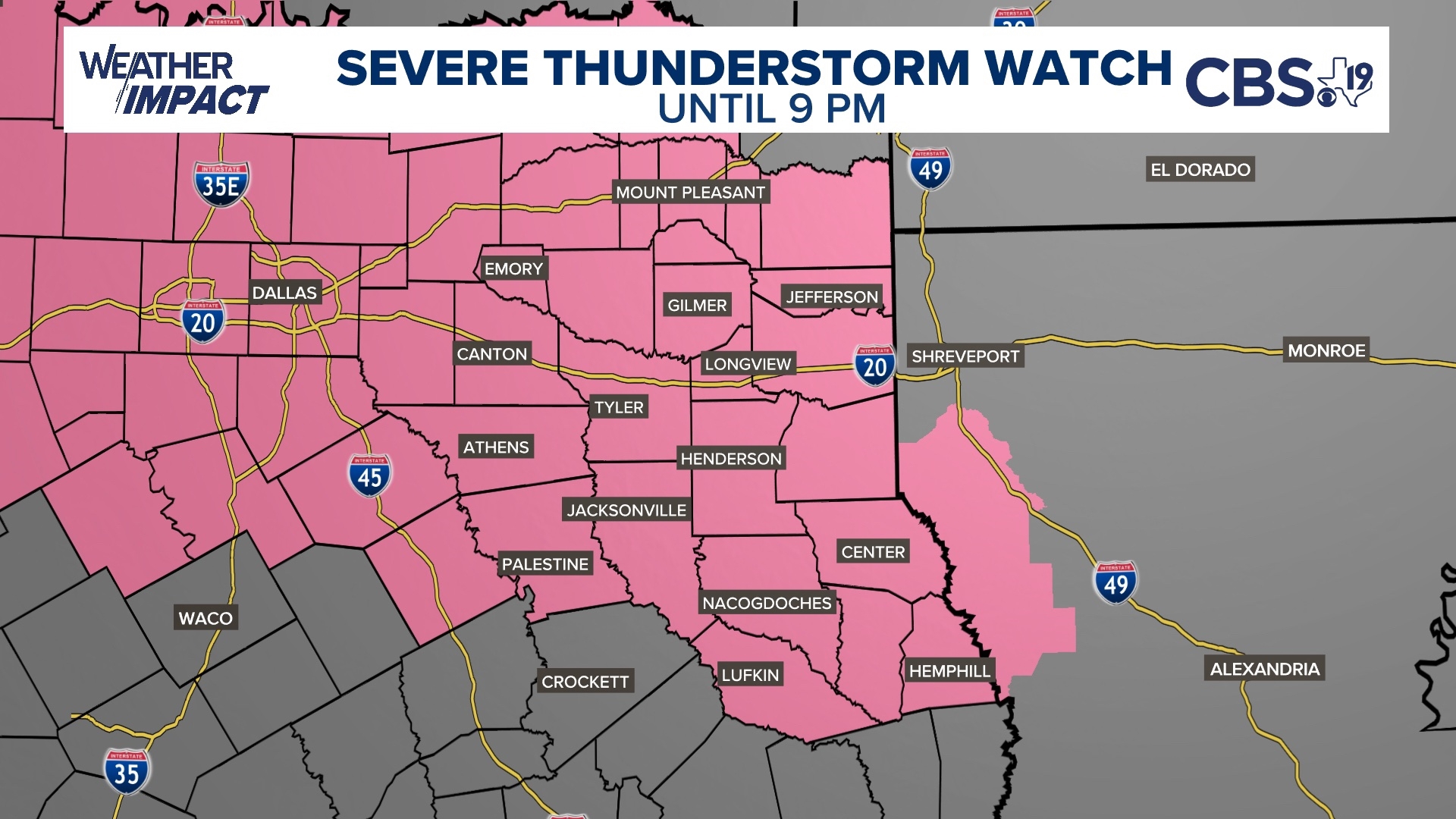 East Texas severe weather updates | cbs19.tv