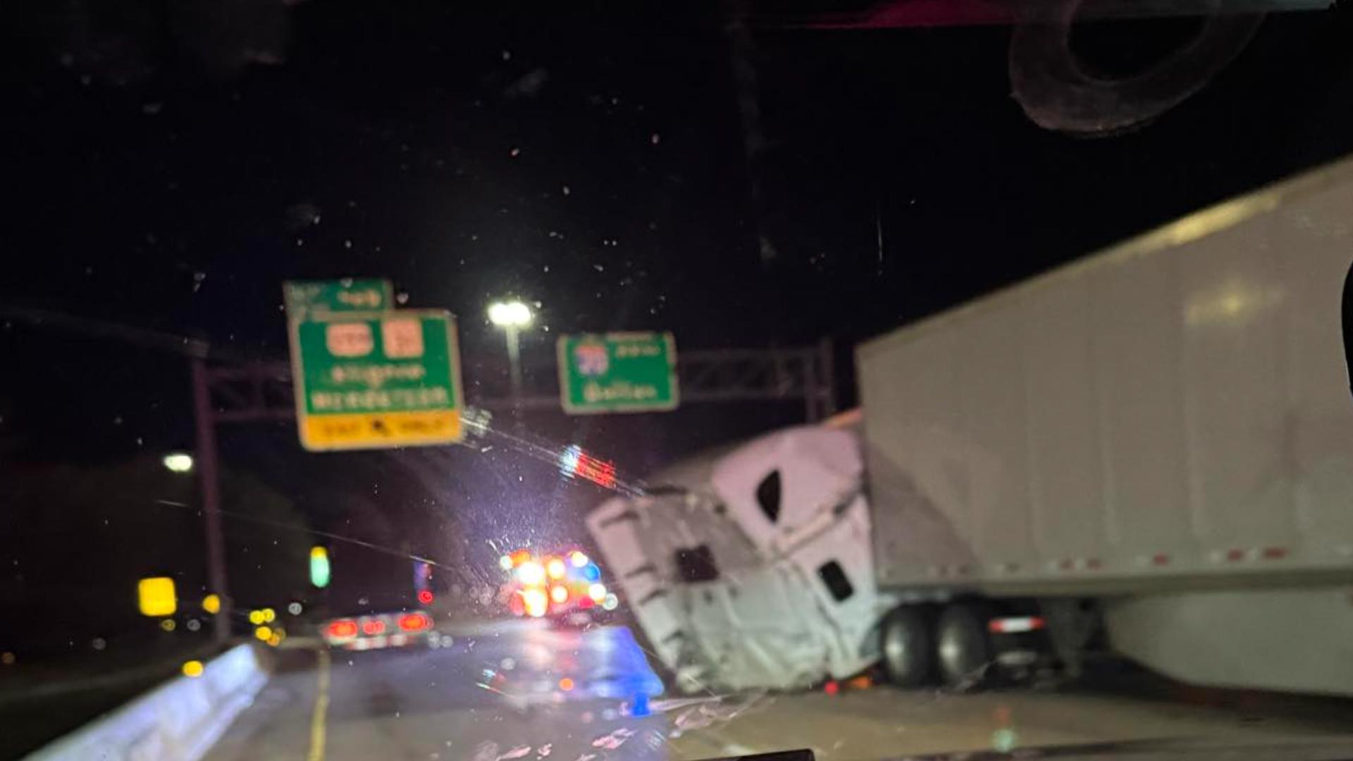 18-wheeler crash blocks portion of I-20 in Gregg County | cbs19.tv