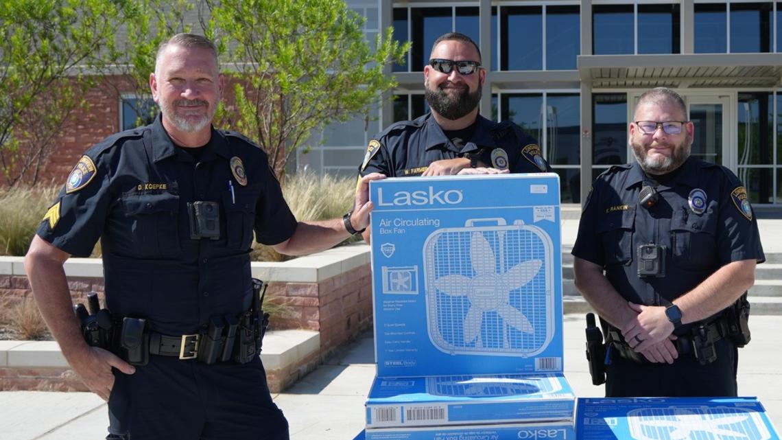 Longview Police handing out box fans for those in need | cbs19.tv