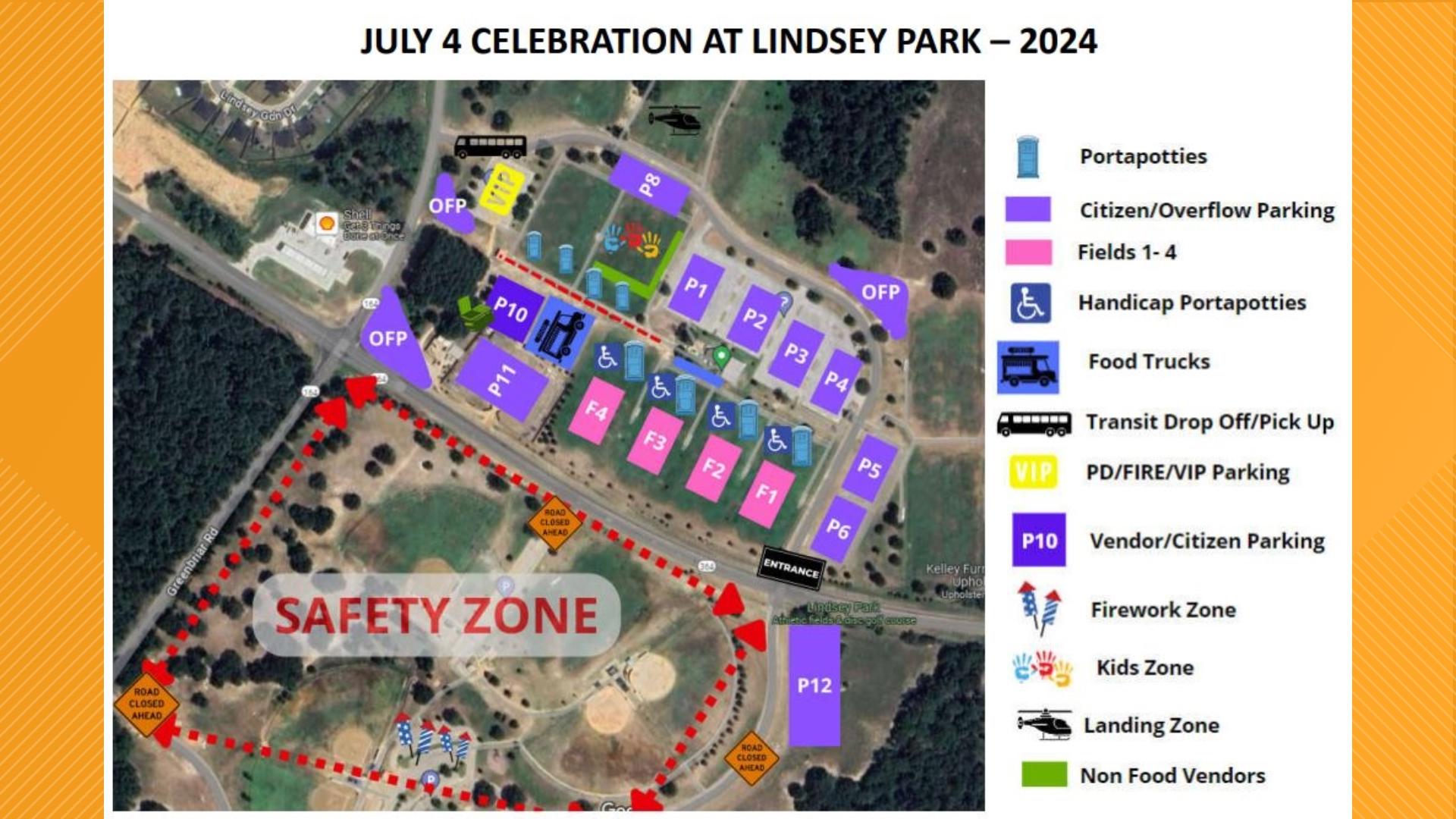 Tyler streets affected by Lindsey Park Fireworks Show | cbs19.tv